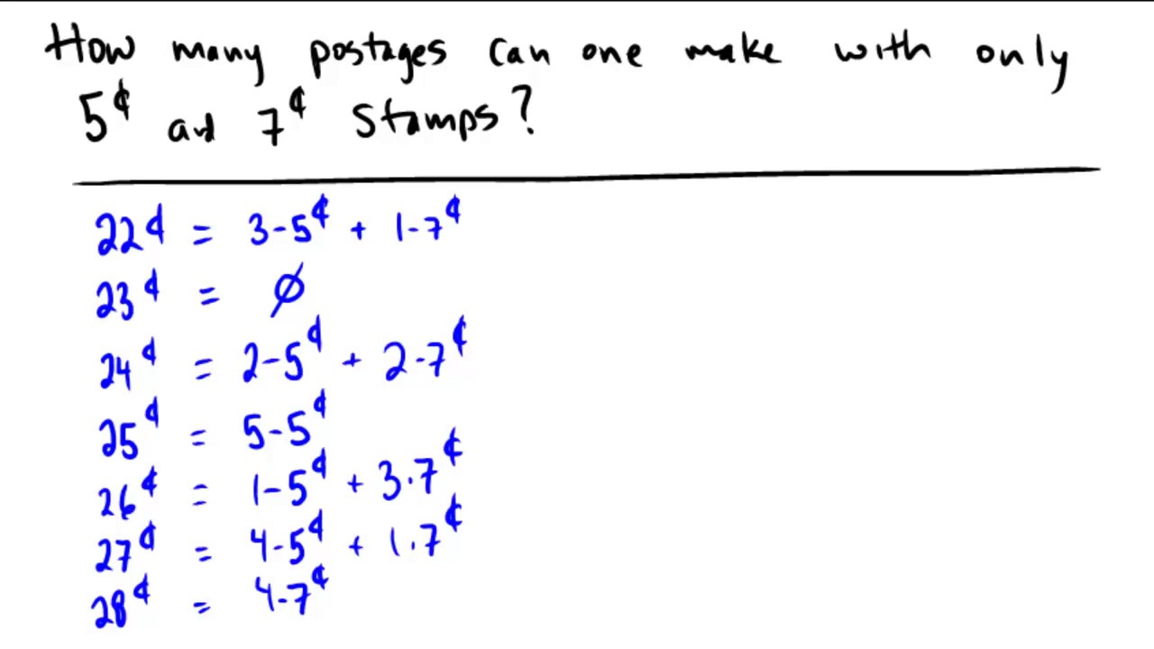 Strong induction on stamps - YouTube