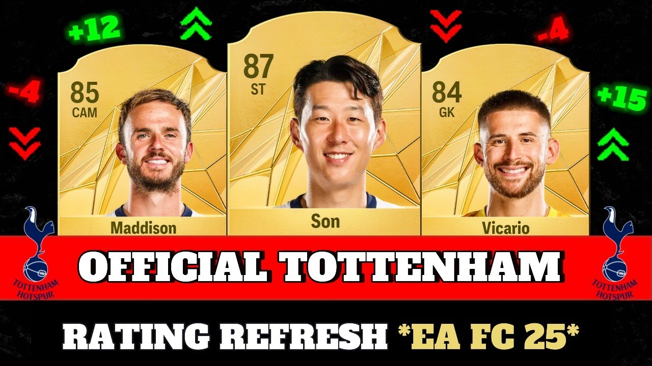 FIFA 25 | OFFICIAL TOTTENHAM RATING !! 😱🔥 | FT. Son, Maddison , Vicario ...
