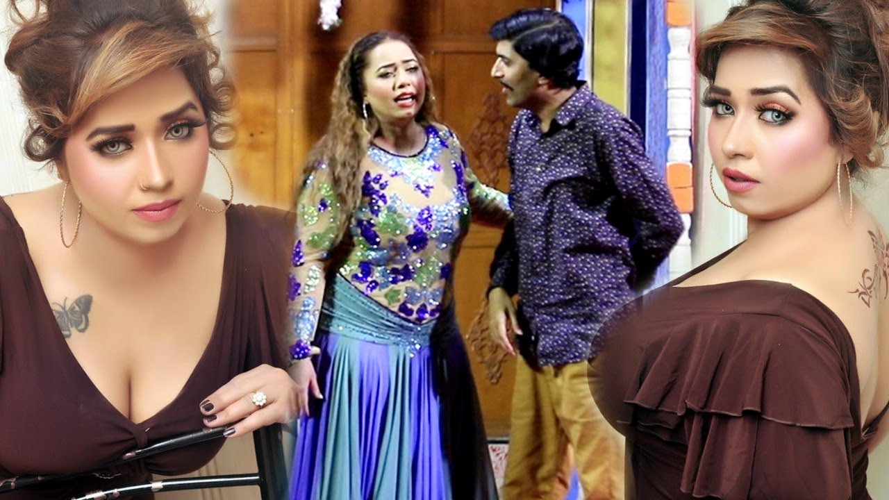 SHEZA BUTT WITH SAJAN ABBAS AND SAJJAD SHOKI NEW PUNJABI STAGE DRAMA ...