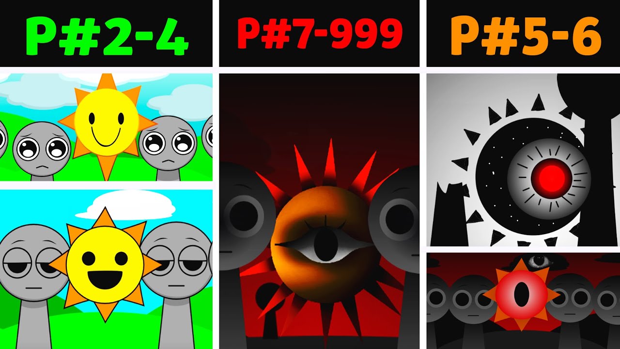 All Phases in Incredibox Sprunki! Phase 2 VS Phase 3 VS Phase 4 VS ...
