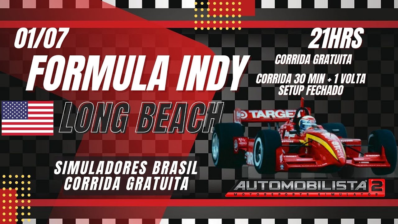CORRIDA GRATUITA SIMULADORES BRASIL | FORMULA INDY GEN2 98 | LONG BEACH ...