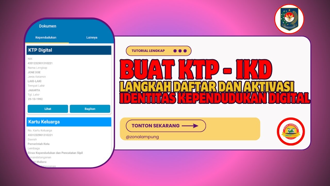 Cara Membuat KTP Digital Online di HP - YouTube