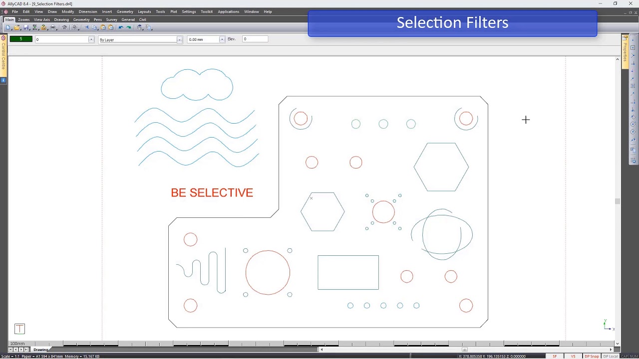 AllyCAD Software: Parallel copy, Selection filters and the Expand details features. - YouTube