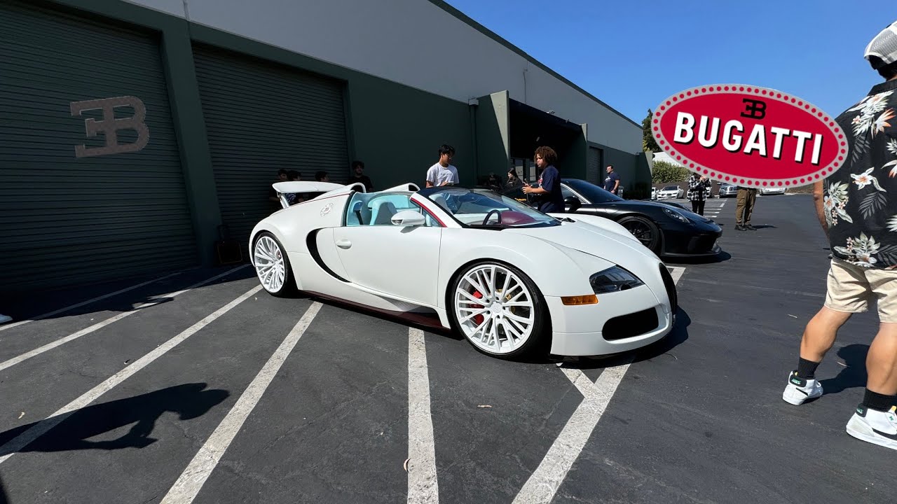 BUGATTI SHOWS UP AT SUPERCAR MEET!!! - YouTube