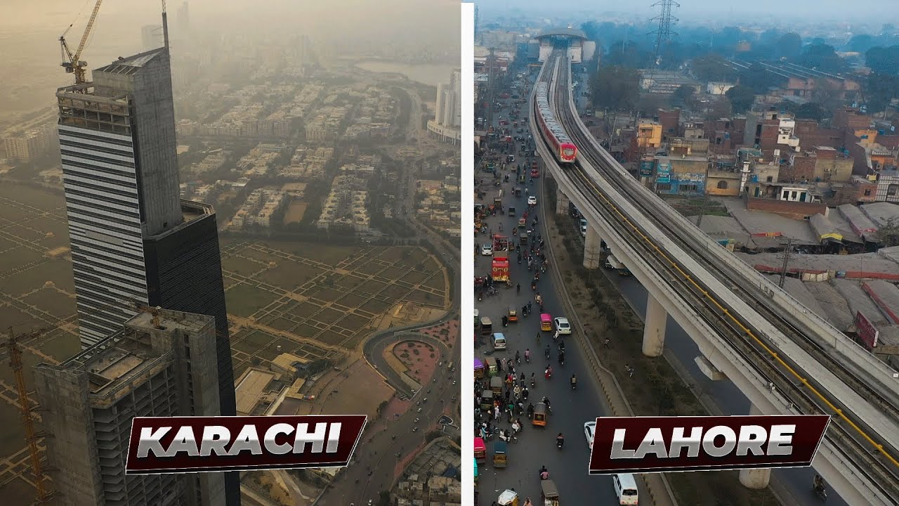 Karachi City Drone View vs Lahore City Drone View | Exclusive Bird's ...