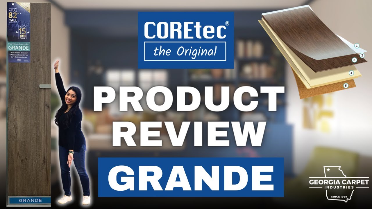 COREtec Premium Grande 9" Luxury Vinyl Plank Product Review - YouTube