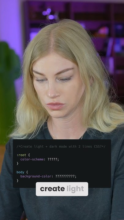 2 lines of CSS to create Light and dark mode - YouTube