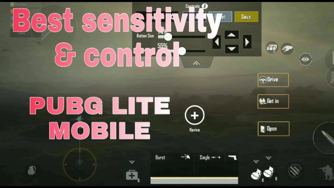 Best Sensitivity and Control For PUBG LITE - YouTube