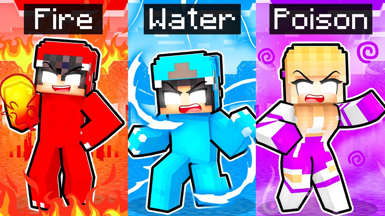 One ELEMENTAL COLOR Build Challenge in Minecraft! - YouTube