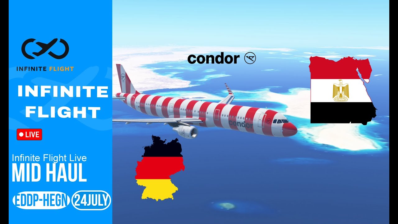 Leipzig(EDDP)-Hurghada(HEGN)/Condor A321/Infinite Flight live - YouTube