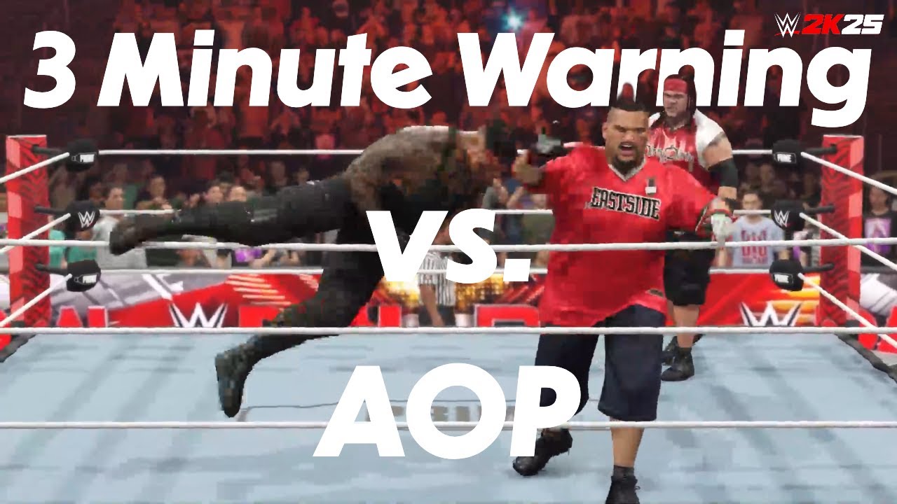 WWE 2k25 Showcase #08: 3-Minute Warning vs. Authors of Pain (AOP) - YouTube