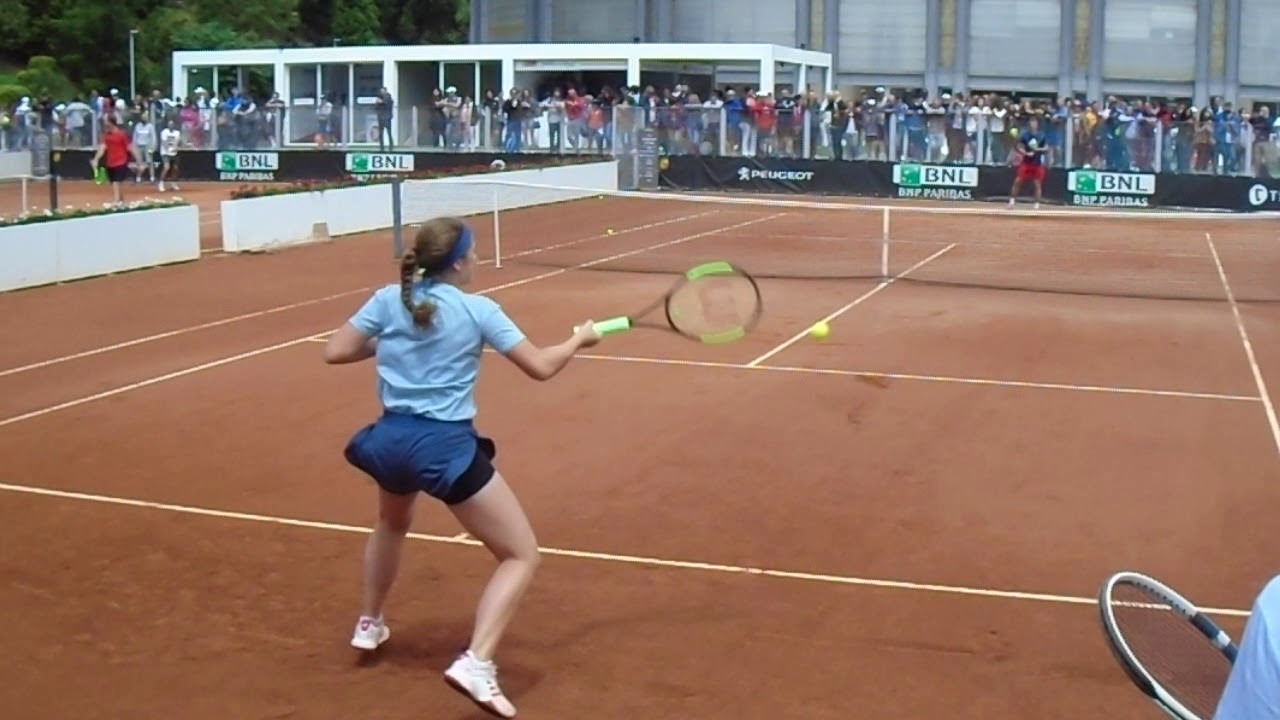 Jelena Ostapenko Practice | Rome 2018 | Court Level - YouTube