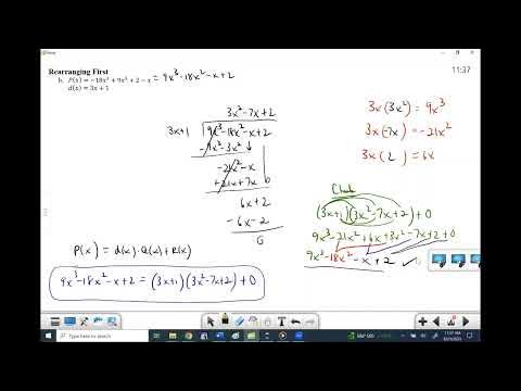 Notes 4.3 Polynomial Division: The Remainder Theorem and Factor Theorem ...