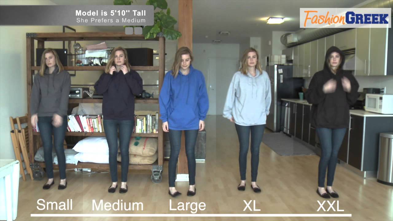 Women's Hoody Sizing Video - YouTube