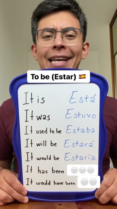 Learn the verb ESTAR in Spanish #spanishverbs - YouTube