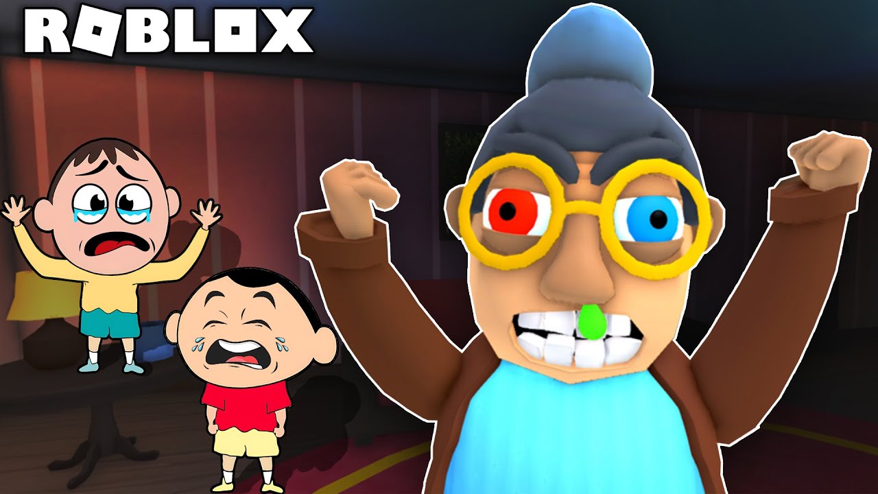 TEAM GRANDMA ESCAPE In Roblox - Team Work Obby | Khaleel and Motu ...