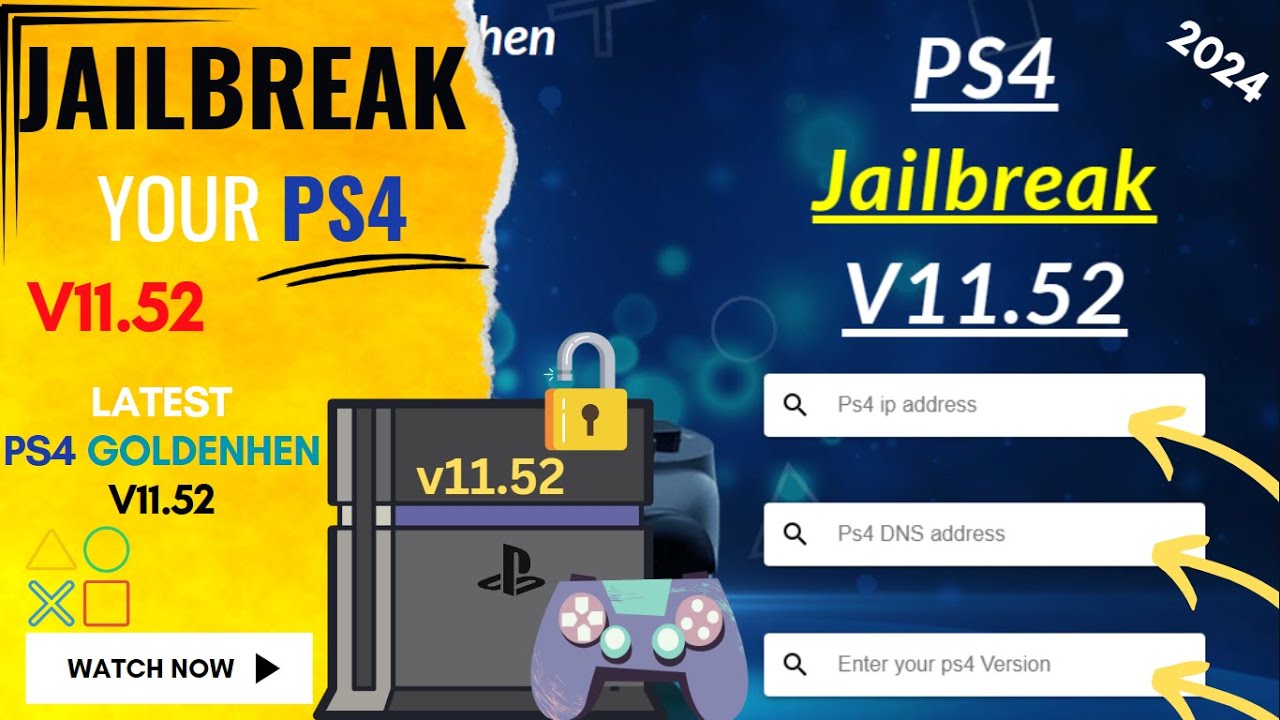 PS4 jailbreak v11.52 latest Goldenhen for all models - YouTube