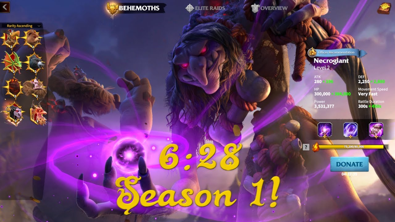 Call of Dragons! M420 Conquers Elite Necrogiant in 6:28!! Season 1 ...