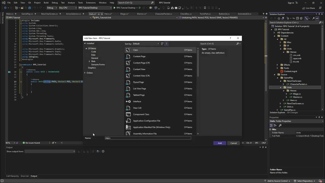 Character Creation Screen pt 2 - StatPack, Unit, Attributes- Monogame ...