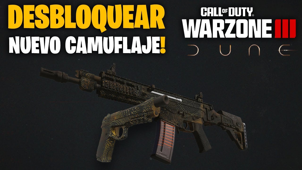 COMO CONSEGUIR el CAMUFLAJE ANIMADO del EVENTO de DUNE en WARZONE 3 ...