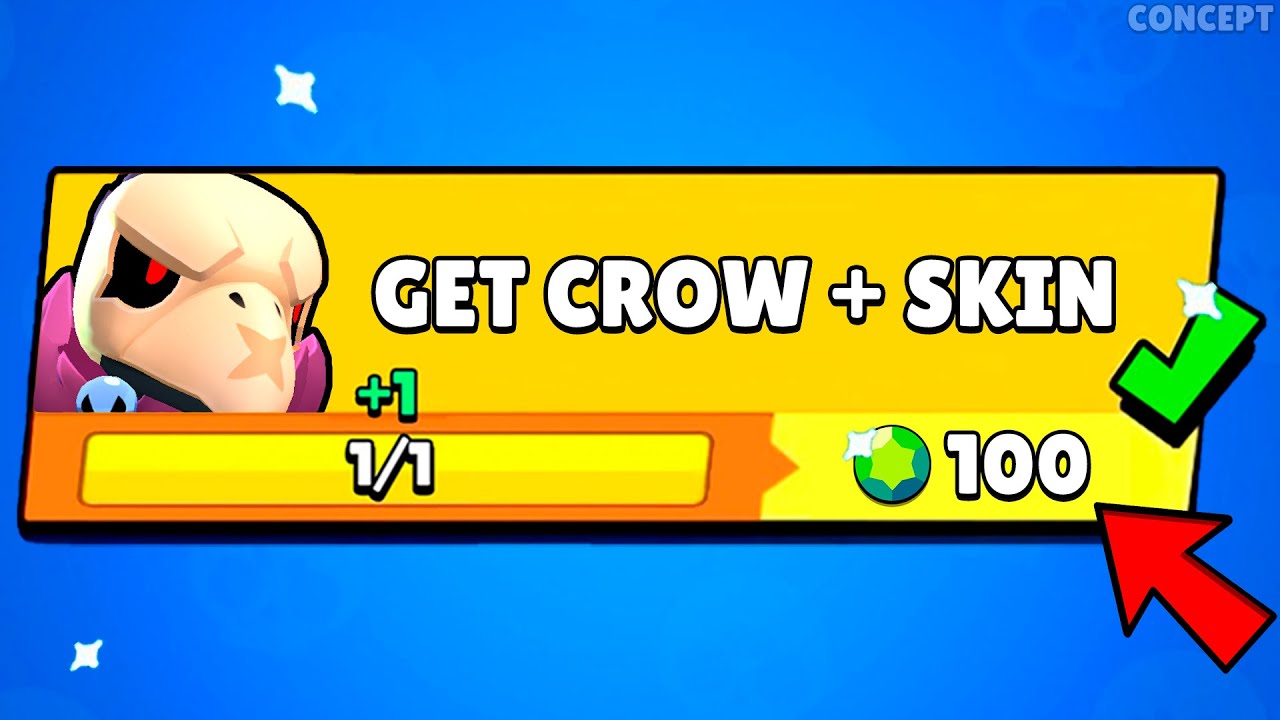 FREE CROW and CROWBONE SKIN! 🎁 New Rewards + Box opening - Brawl Stars ...