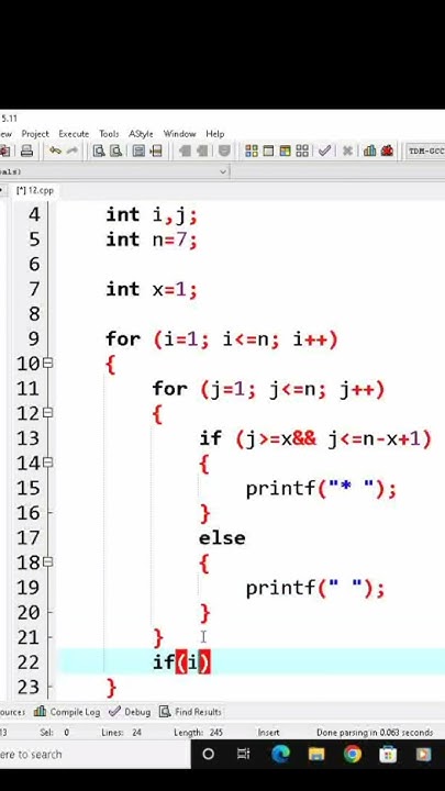 C Language Pattern 33 Shortsfeed Viral Respect Youtube Clanguage Shorts Youtube