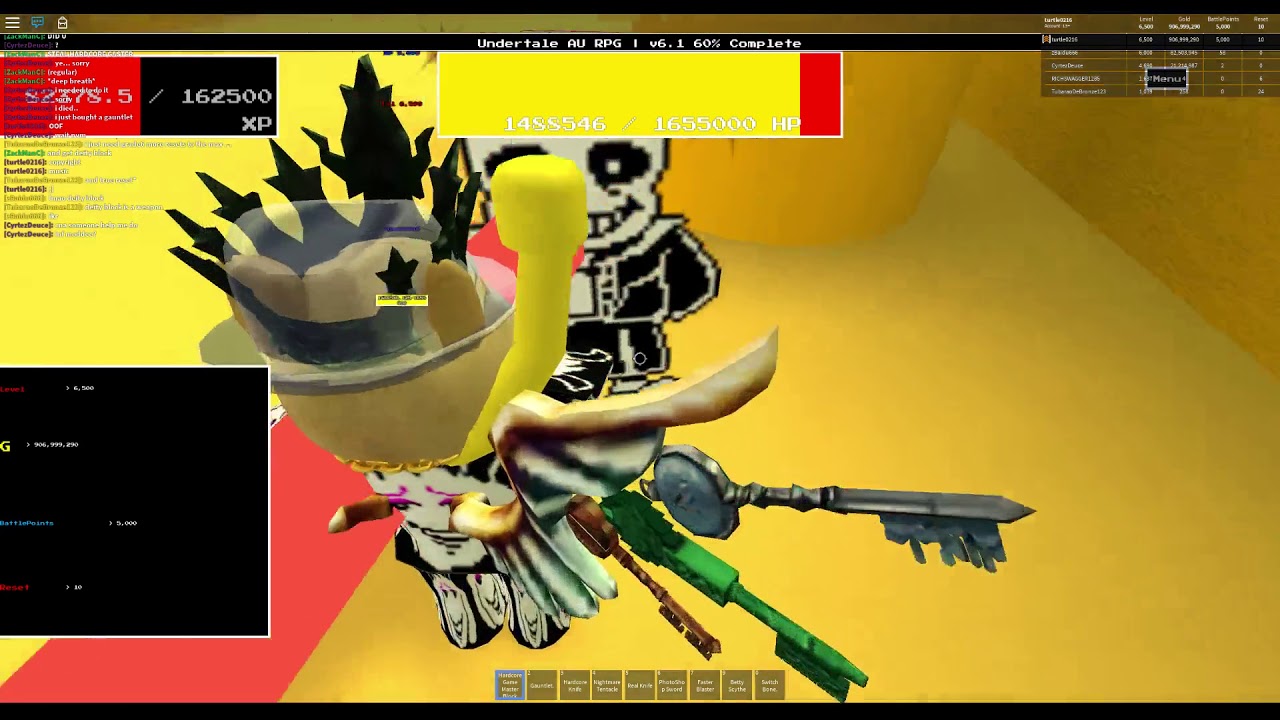 Fighting n00bs in Undertale AU RPG - YouTube