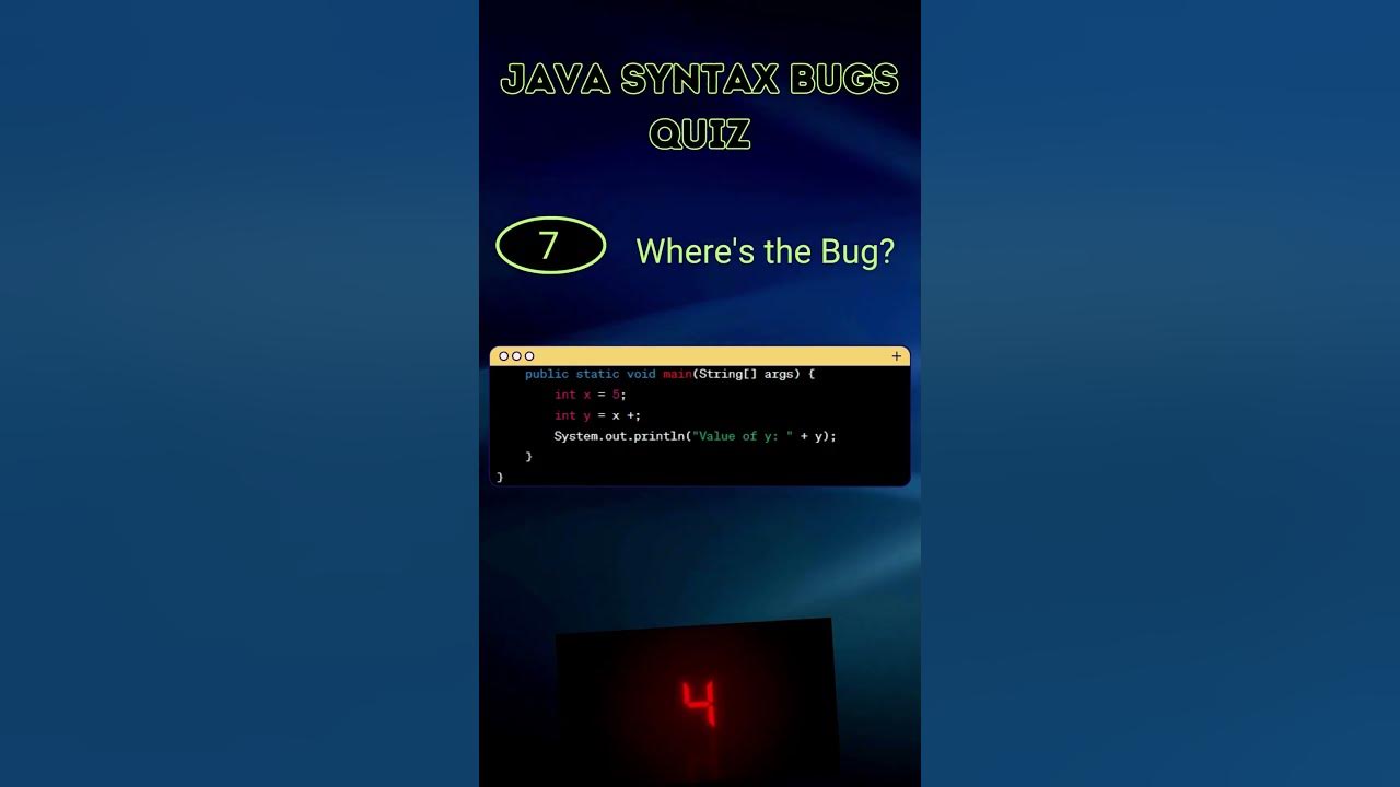 Java Bug Hunt Quiz 7 Can You Spot The Glitch Coding Challenge Javaprogramming Bughunt