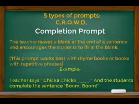 Dialogic Reading: PEER Sequence and explanation on CROWD prompts - YouTube