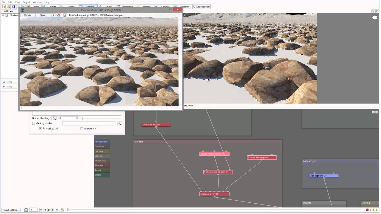 Modeling detailed rocks in Terragen 3, part 1 of 2. Exploring Terragen ...