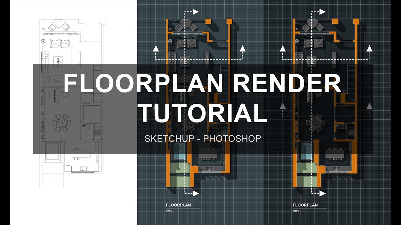FLOORPLAN RENDER ARCHITECTURE TUTORIAL INDONESIA (RENDER DENAH PHOTOSHOP) - YouTube