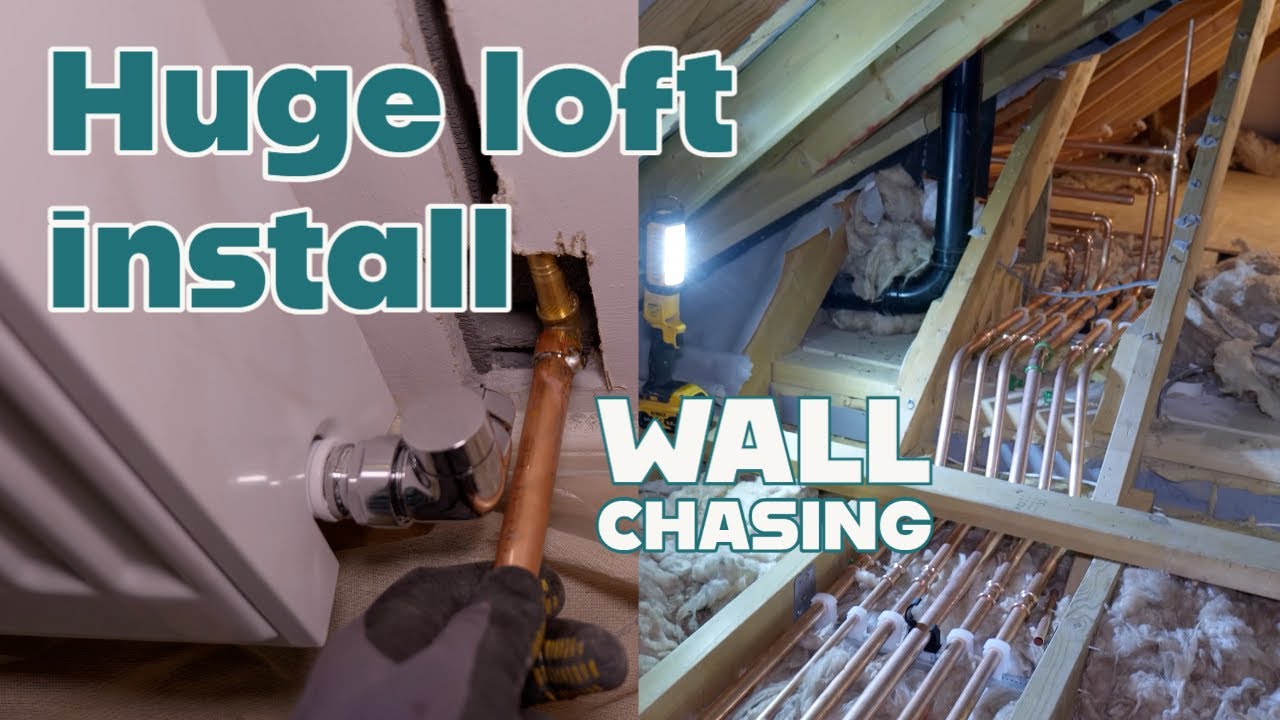 Huge Loft Install - Wall Chasing - YouTube