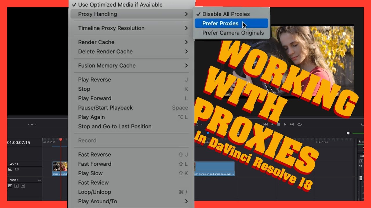 Proxy Generator In Davinci Resolve 18 Youtube