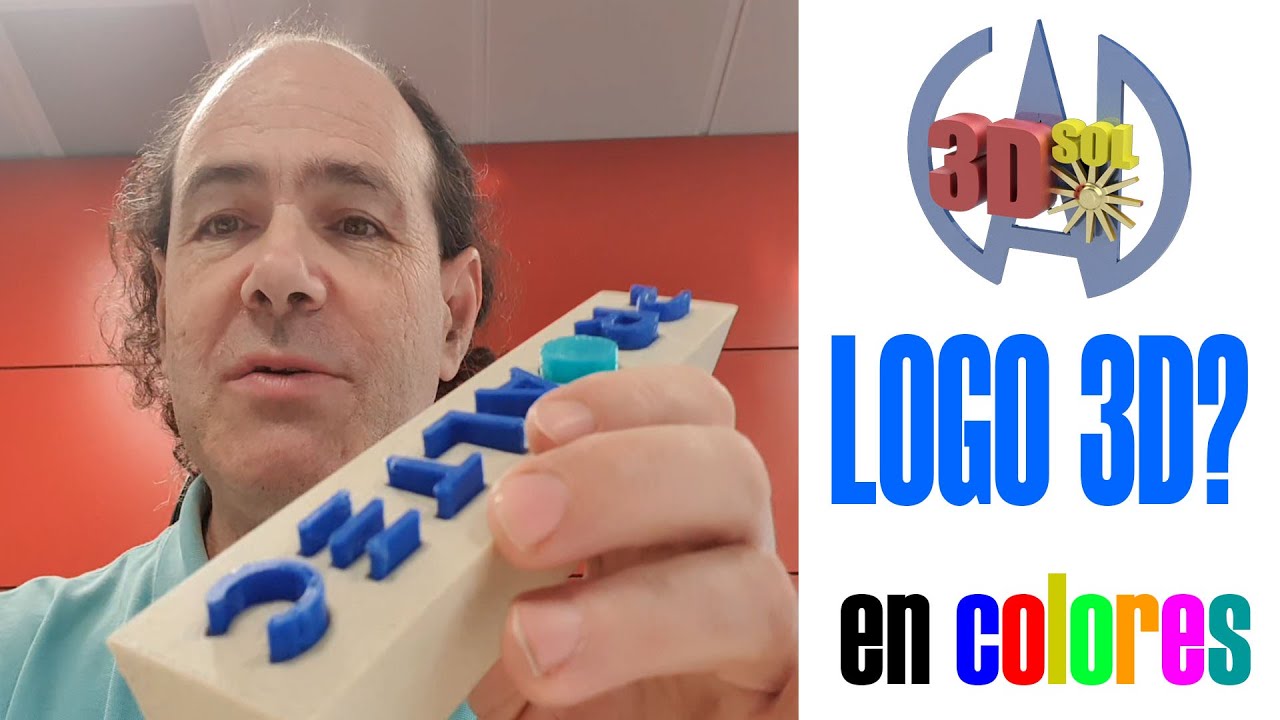 😀Como hacer un logo impreso en 3d de colores con Autocad 3d - YouTube
