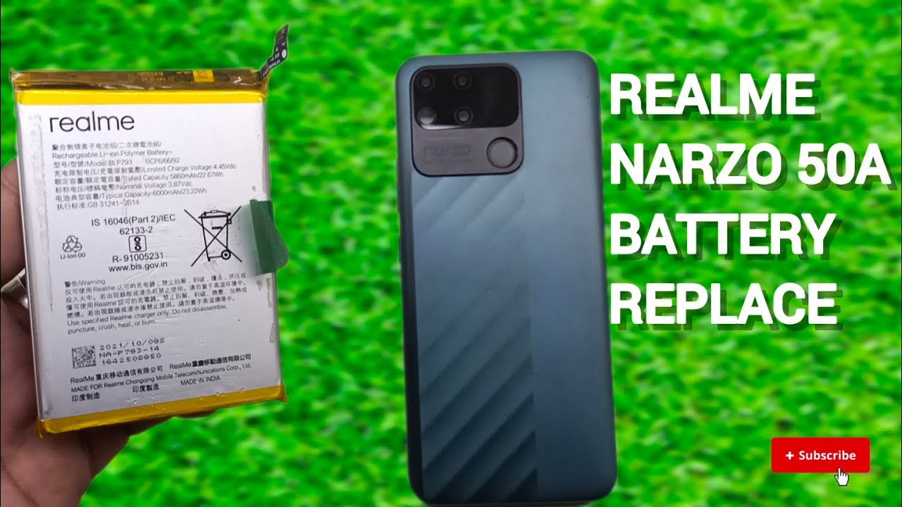 REALME NARZO 50A BATTERY REPLACEMENT | HOW TO CHANGE REALME NARZO 50A ...