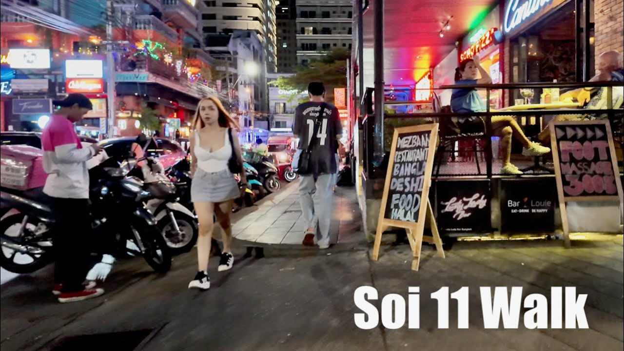 Bangkok Night Walk Sukhumvit Soi 11 Youtube