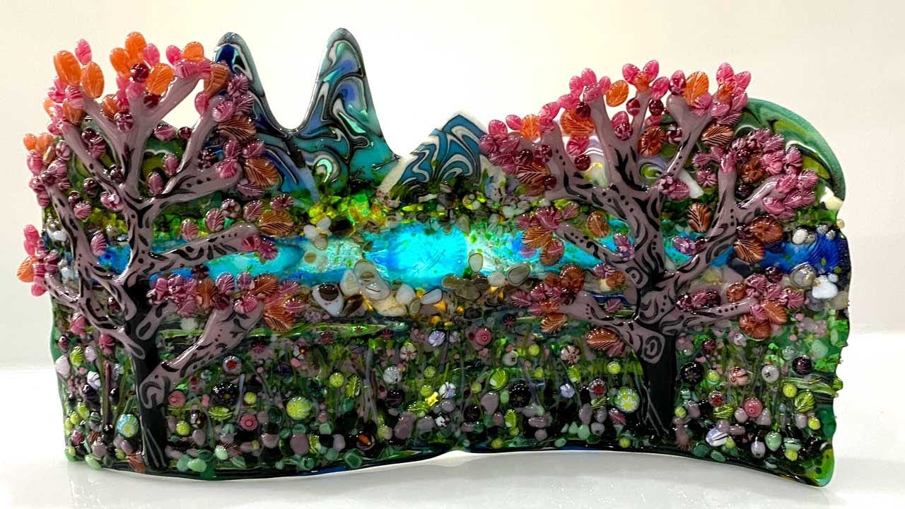Fused Glass Pattern Bar Landscape - YouTube