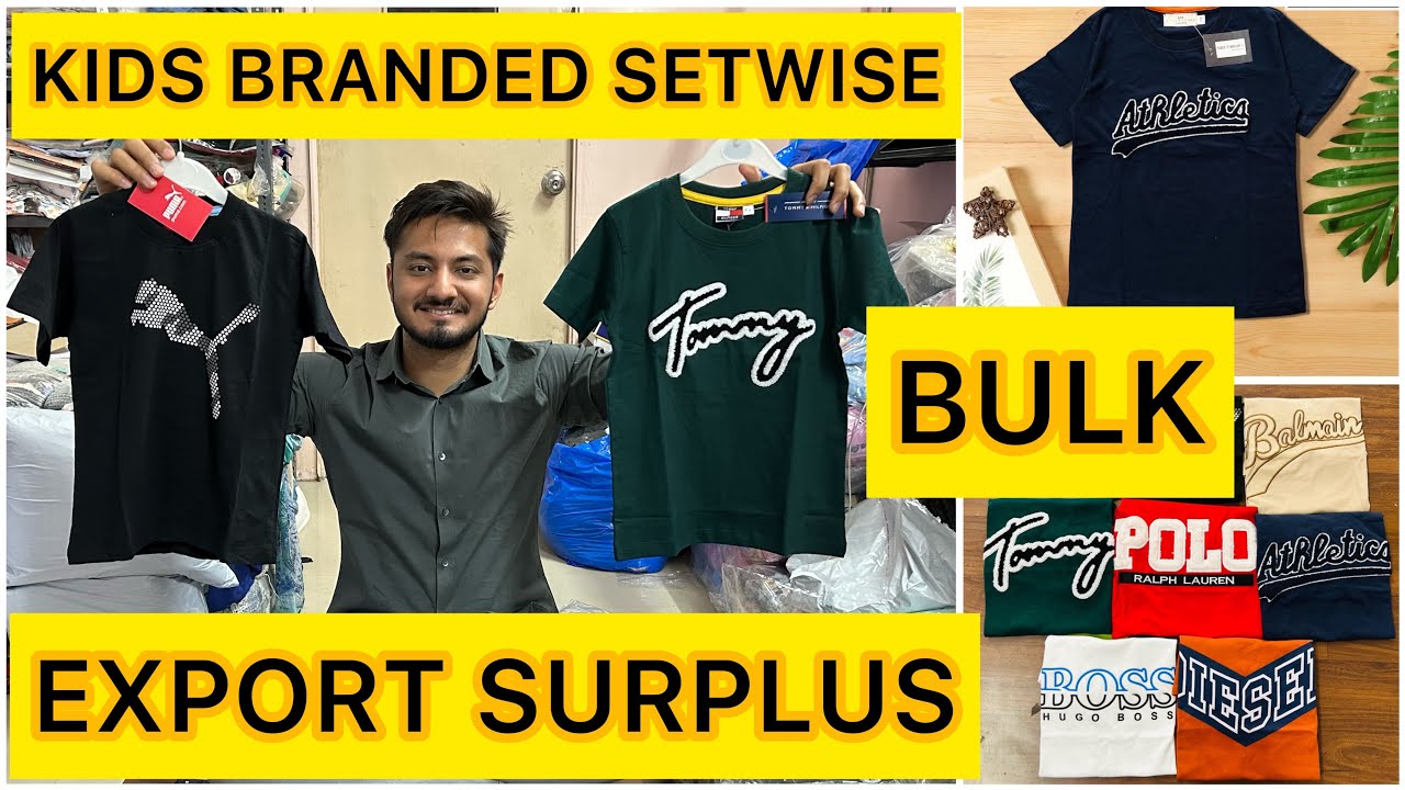 Branded Cheapest Fresh Export Surplus Clothes | Kids Embroided tshirt ...
