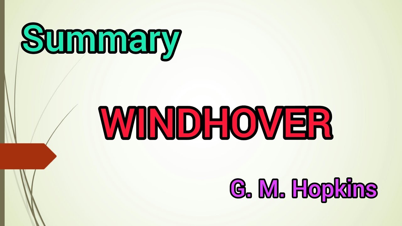 Windhover poem malayalam explanation |G. M. Hopkins's poem summary ...
