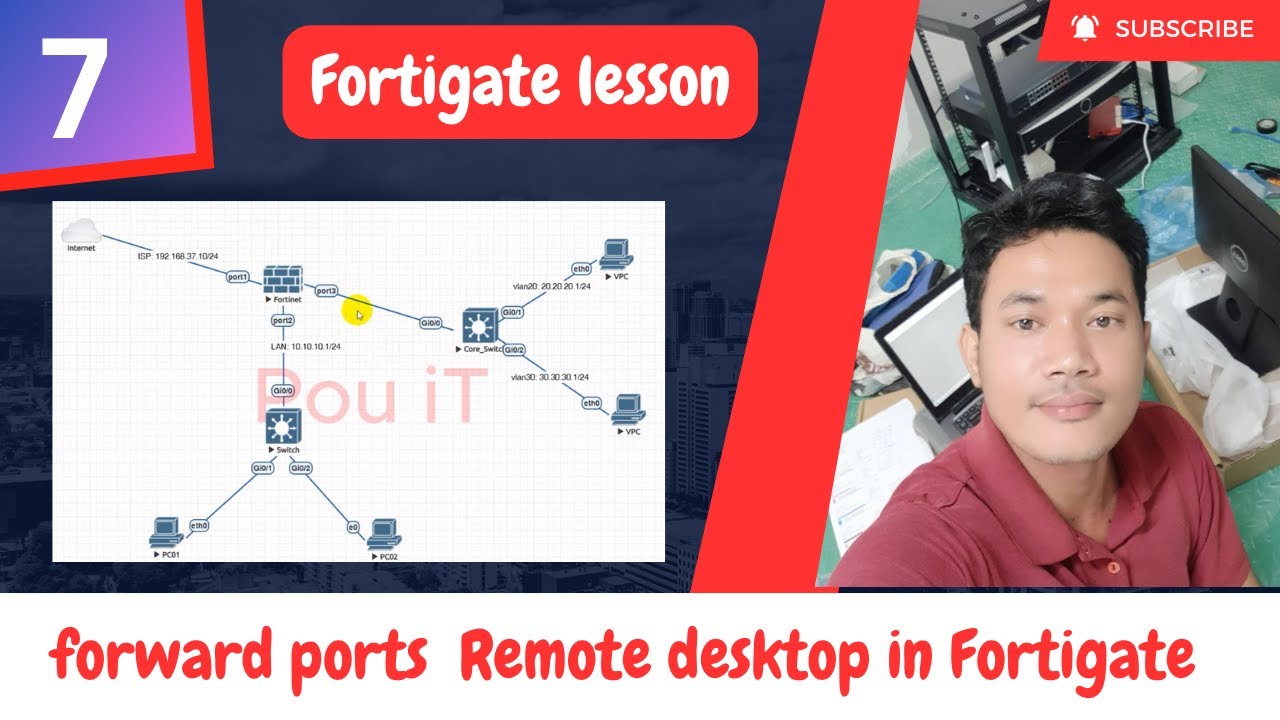 7 How to forward ports Remote desktop in Fortigate - YouTube