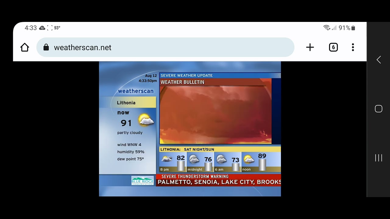 Weatherscan Emulator- Lithonia, GA (Severe Weather Mode/Severe ...