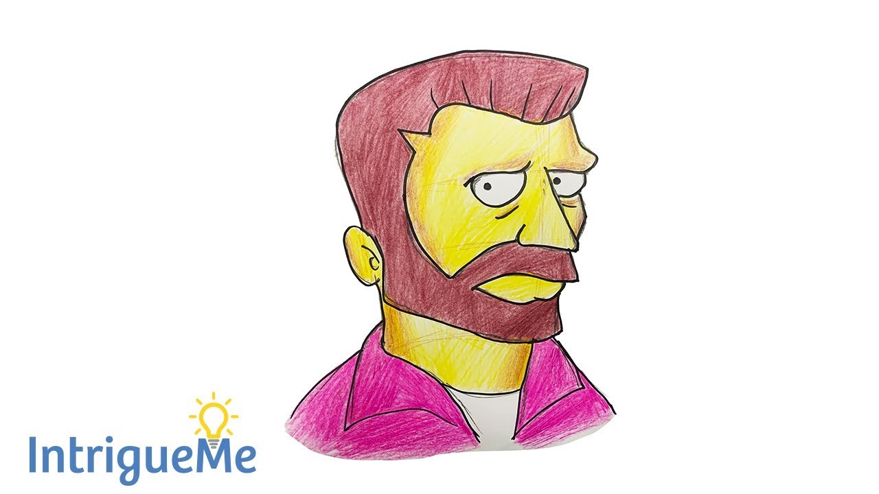 Drawing Hank Scorpio from The Simpsons TV Show - YouTube