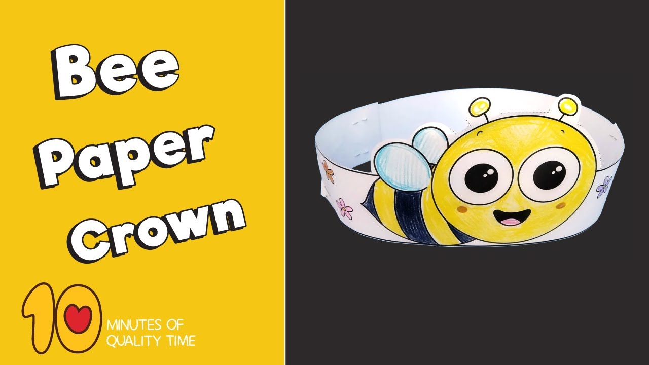 Bee Paper Crown - YouTube