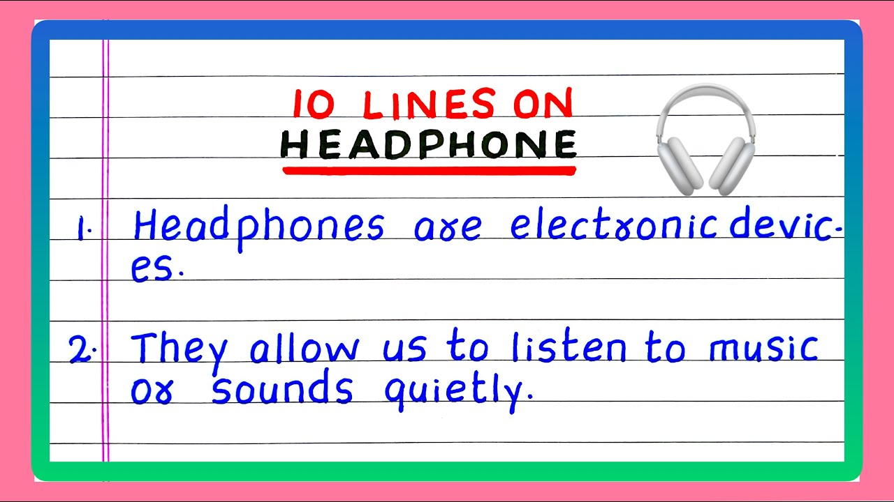 Few Lines about Headphones | 10 Lines on Headphone - YouTube