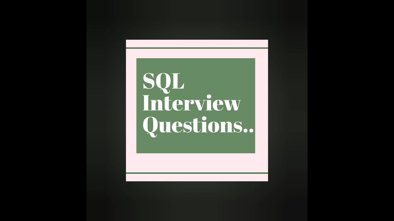 Mostly asked SQL interview question || SQL concepts with explanation || SQL #interview #tech # ...