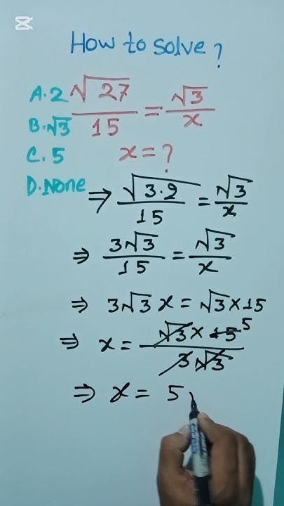 Nice Square Root Problem . - YouTube