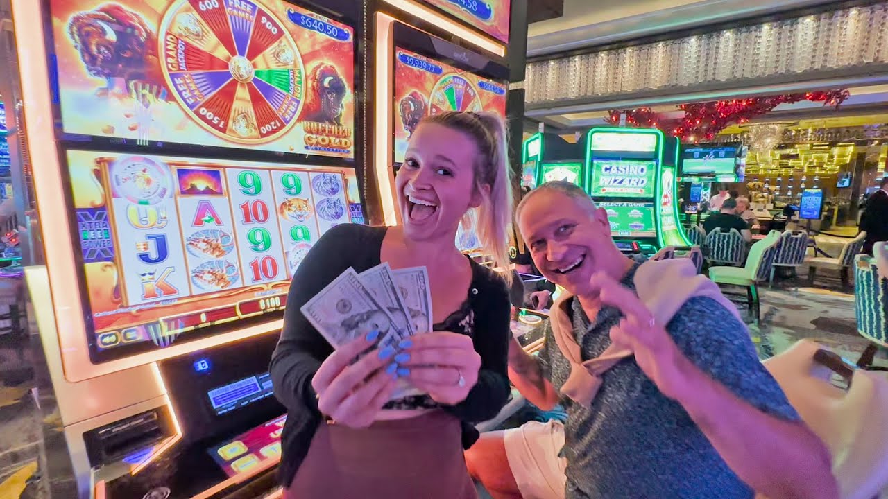 Greta Plays Slots With Her Dad! (His First Time EVER Gambling) - YouTube