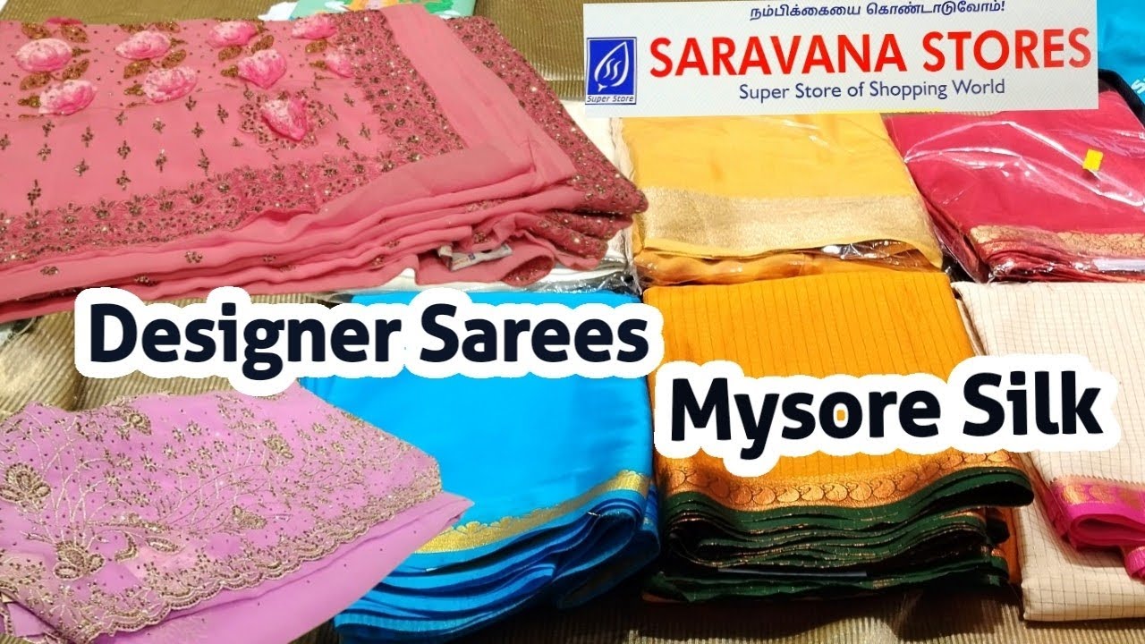 Mysore silk and designer saree collection | Saravana👌Stores - YouTube
