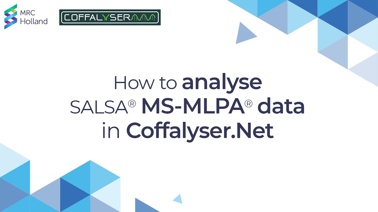 How to analyse MS-MLPA data in Coffalyser.Net | by MRC Holland - YouTube