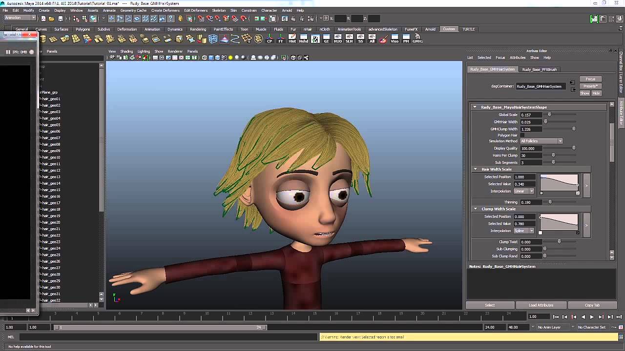 GMH2 Maya Hair tutorial - YouTube